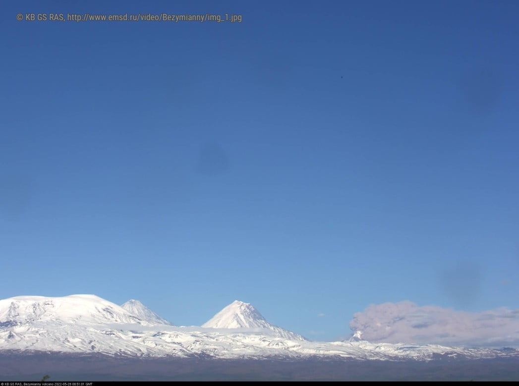 High-level eruption at Bezymianny volcano, ash to 15 km (50 000 feet) a ...