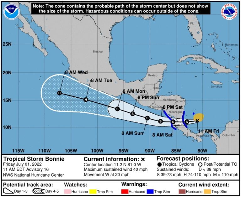 Tropical Storm “Bonnie” forms, heavy rains expected to cause floods and ...
