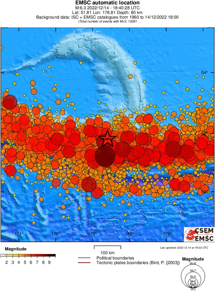 Strong M6.3 earthquake hits Rat Islands, Aleutian Islands, Alaska - The ...