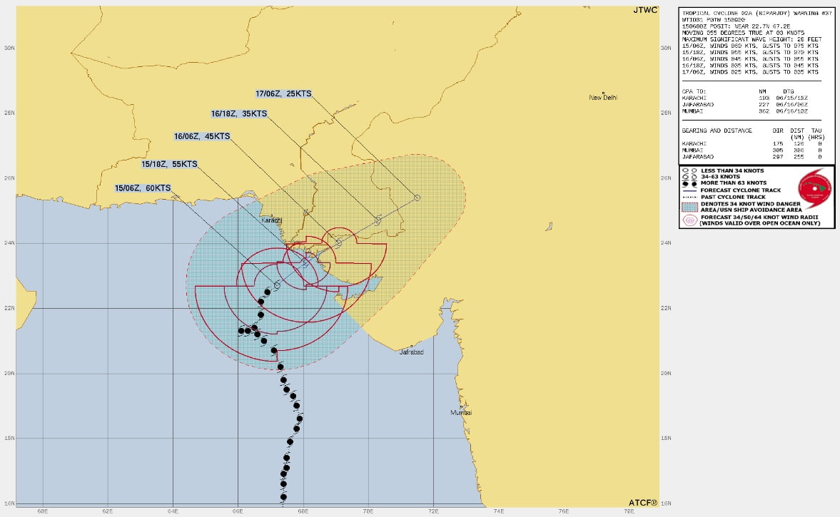 Very Severe Cyclonic Storm “Biparjoy” making landfall near Jakhau port ...