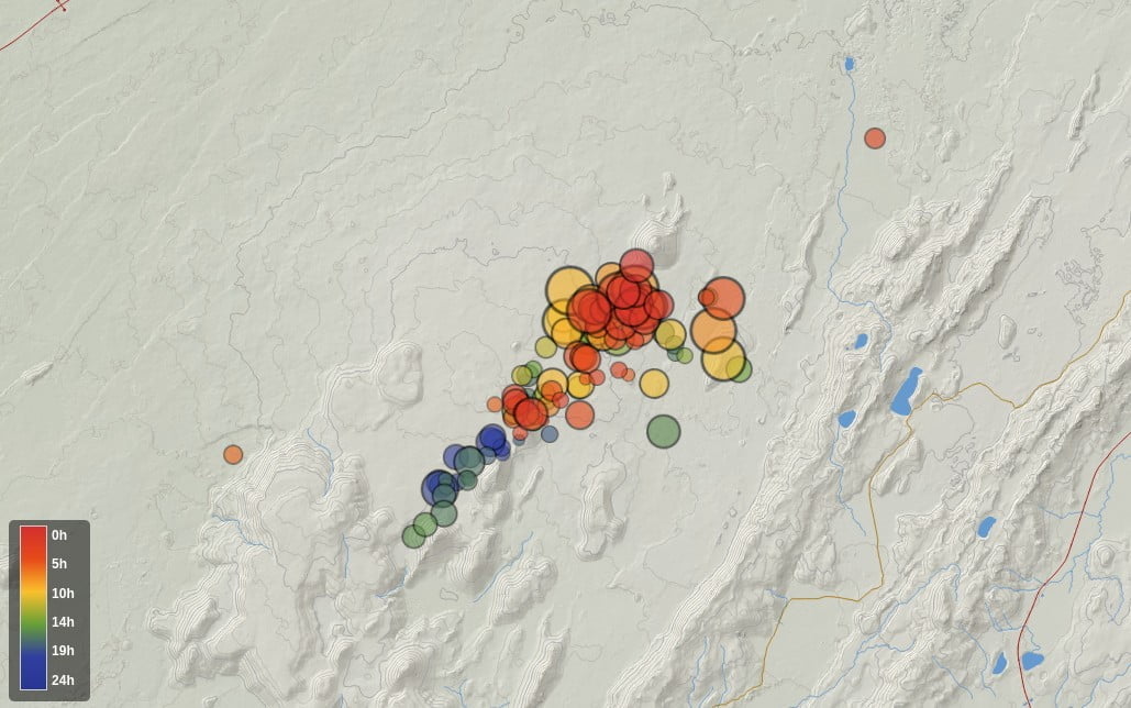 Intense earthquake swarm signals possible volcanic eruption in ...