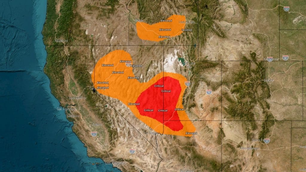 Critical fire weather, red flag warnings issued for parts of Nevada ...