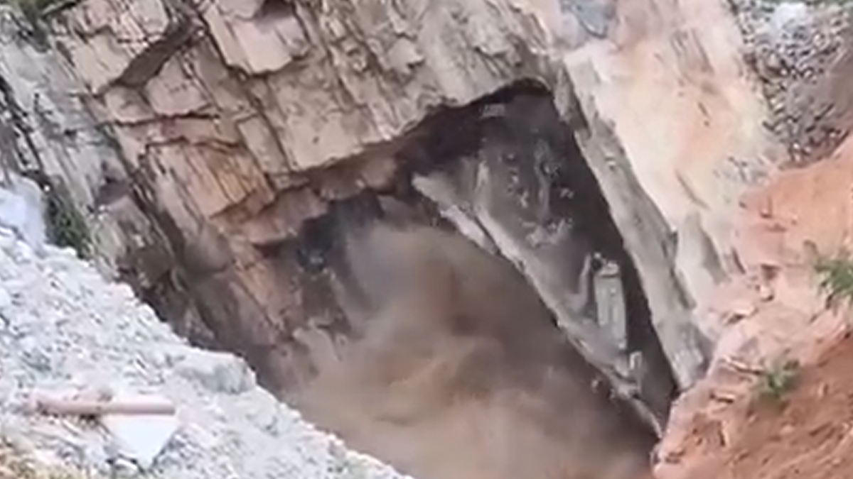 Viral videos show six marble mines collapse at the Gulabi range in ...